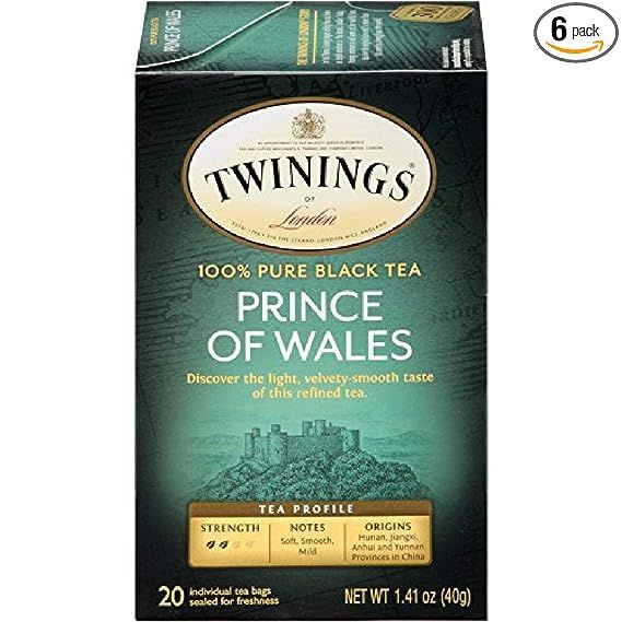 Twinings Prince of Wales Individually Wrapped Black Tea Bags, 20 Count ...