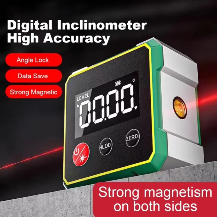 Portable Multifunctional Laser Inclinometer Magnetic LCD Display ...