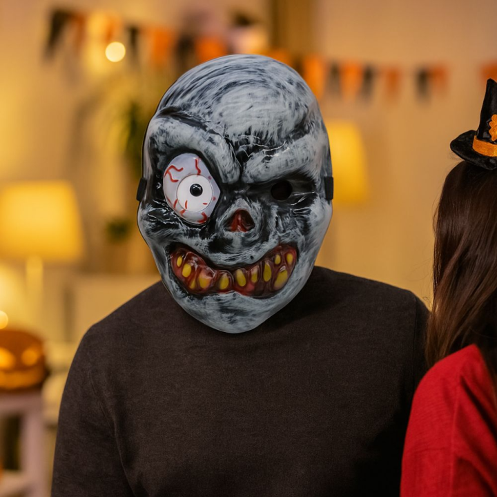 Party Supplies Full Face Halloween Scary Props One Eyed Headwear ...