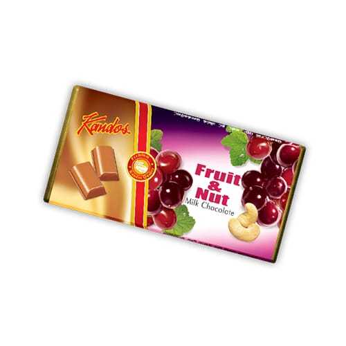 Kandos Fruit & Nut Milk Chocolate 90g | Daraz.lk