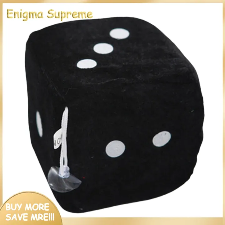 Enigma- Hanging Dice Printing Dots Plush Square Pendant Fuzzy Dice ...