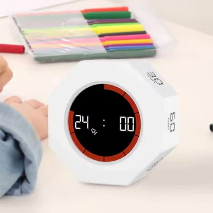 Flipping USB Rechargeable Automatic Rotating Timer Gravity Sensor Time Progress Bar Visual ...