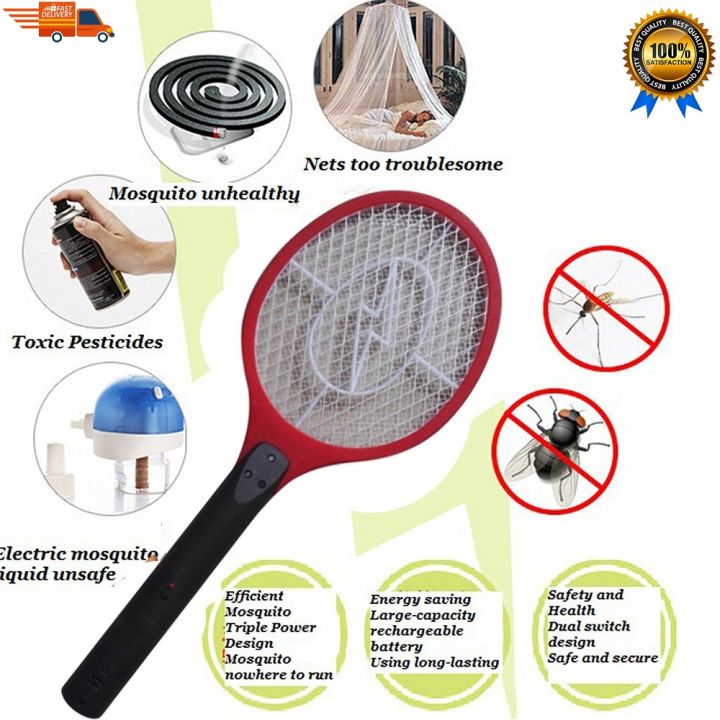 Mosquito Racket | Mosquito Fly Insect Killer Racket Zapper Bat | GECKO ...