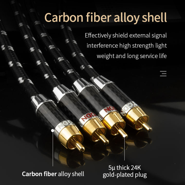 NEW TODN 1 Pair rca cable 6N OFC hifi 2rca to 2rca high-end audio ...