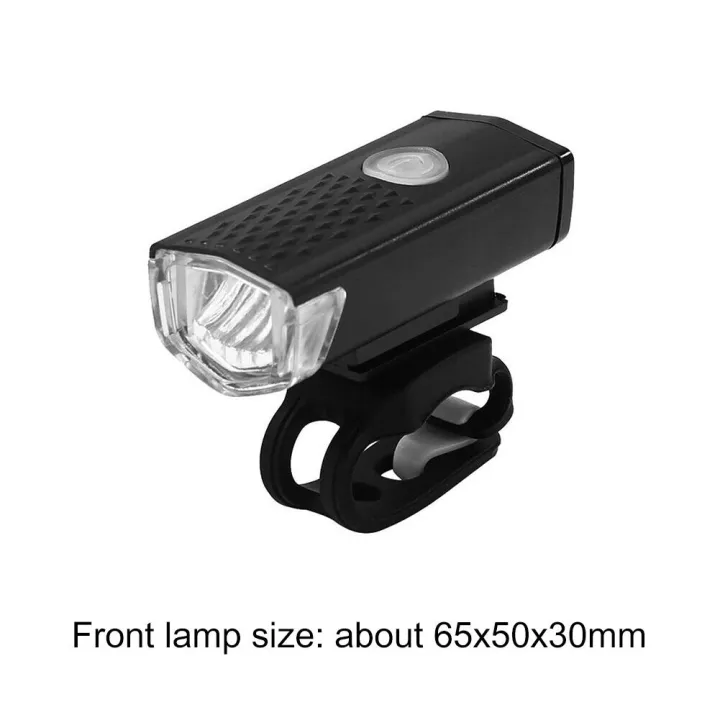 Bike LED Front Light USB Rechargeable 3 Mode Bright Cycling Headlight ...
