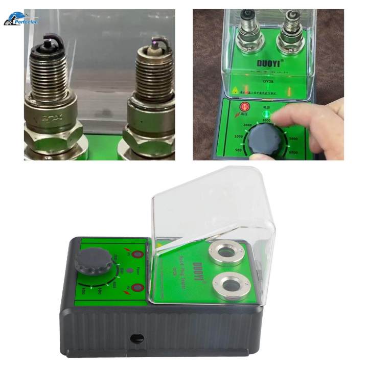 Dual Holes Spark Plug Tester with Protective Cover Automotive Spark ...