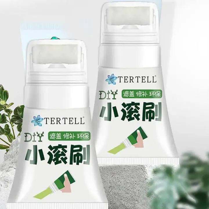 White Color Wall Repair Paint Rolling Brush Water-Based DIY Wall ...