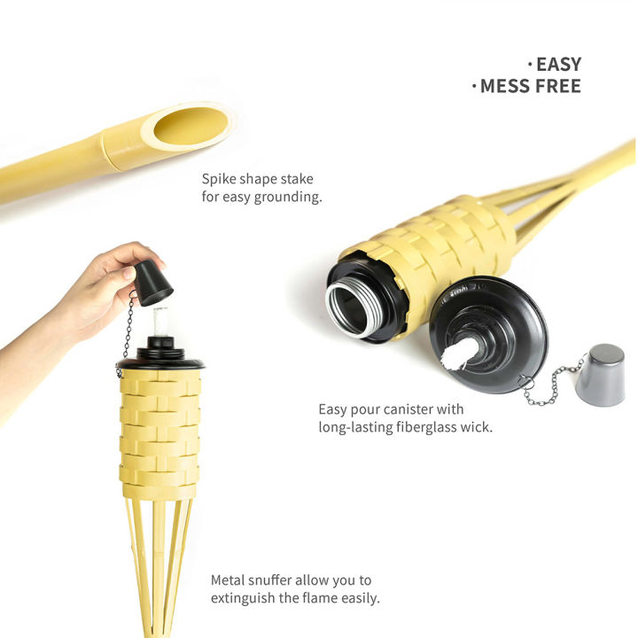 Bamboo Tiki Torch With Thread | Daraz.lk