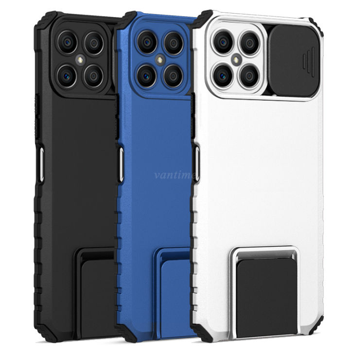 For Honor X7 X8 X9 4G Phone Case Hard Sliding Lens Protect Kickstand ...