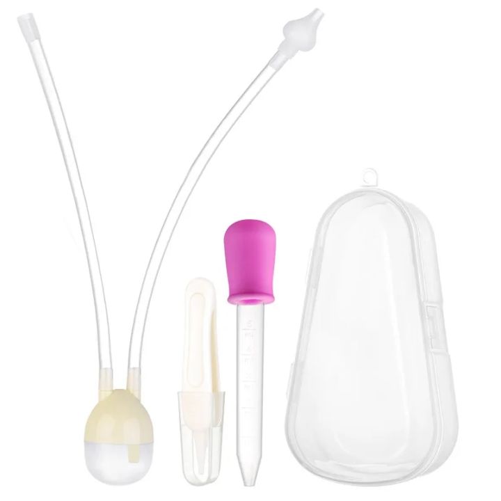 Baby Mouth Suction Nasal Aspirator Medication Dropper Tweezer Set Nasal ...