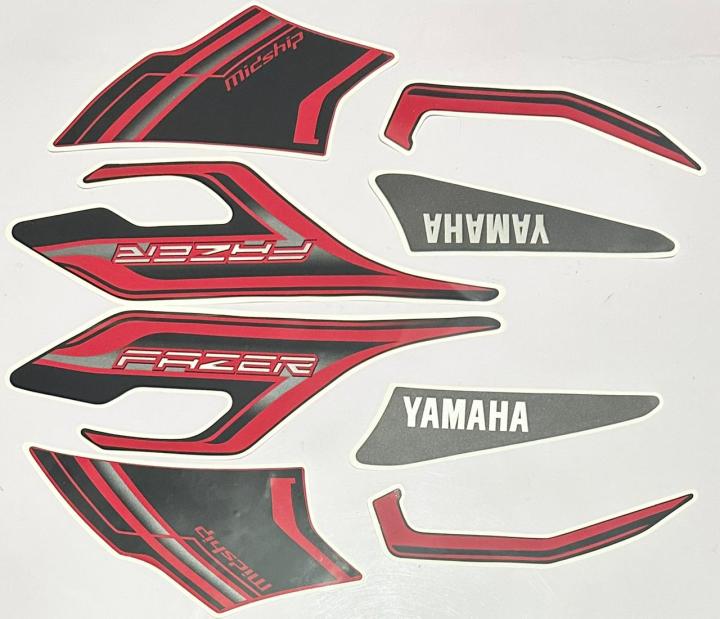 Yamaha Fazer V1 Black Bike Red Sticker Full Sticker Kit | Daraz.lk