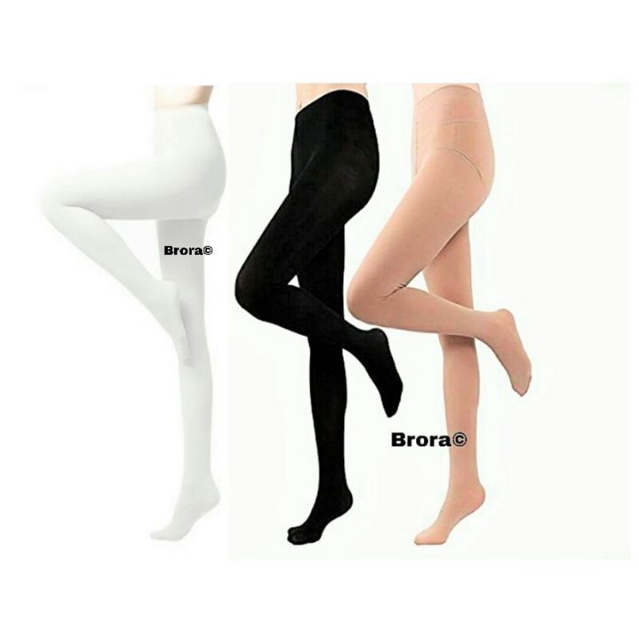 Women & Girl's Full Length High Waist Pantyhose Stockings Black / Beige ...