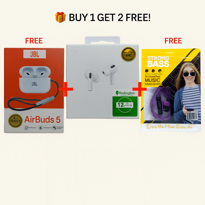 AirPods Pro 2nd Gen + AirBuds 5 + Handsfree (3-in-1 Combo Offer) | Buy ...
