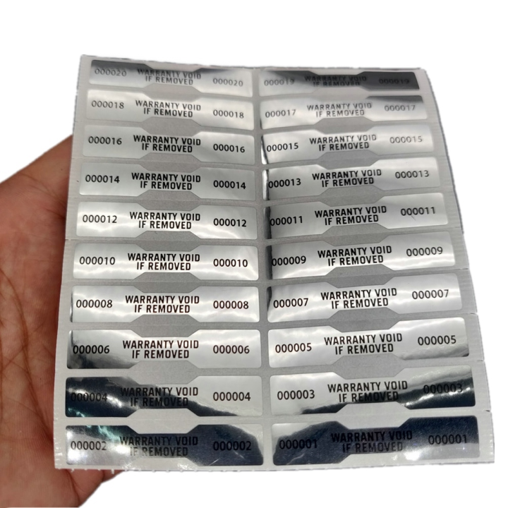 【SkinHorizon】500PCS Glossy Silver WARRANTY VOID IF REMOVED Void Seal ...