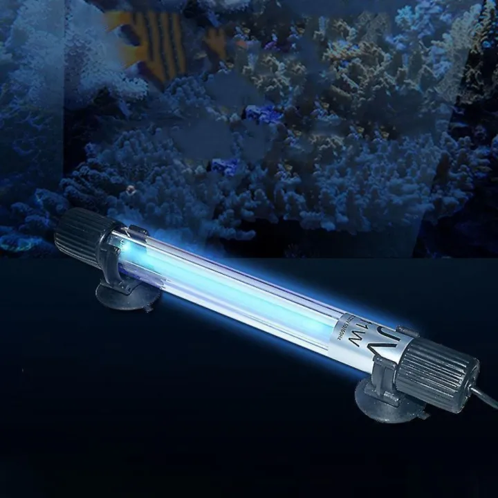Practical 3/5/7/9/13W Fish UV Sterilization Lamp Black Glass/Plastic ...