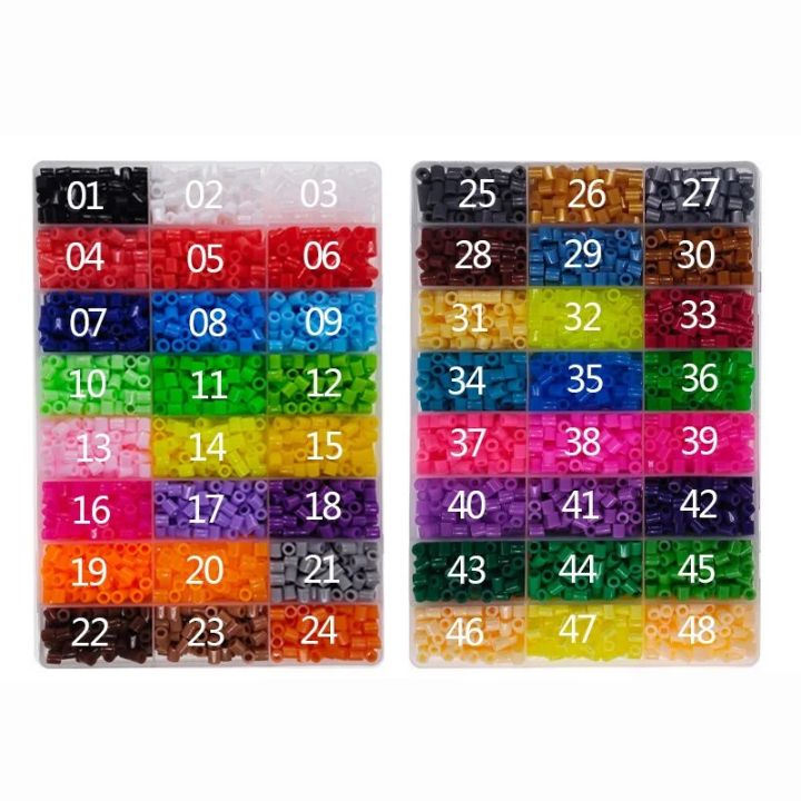250g 2 packs/set 8000 s 5mm Hama Beads Puzzle Toys 48 Colors DIY Perler ...