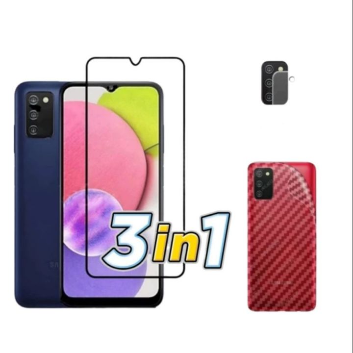 Samsung A03s 3 in 1 Tempered Glass Back Sticker Camera lens | Daraz.lk