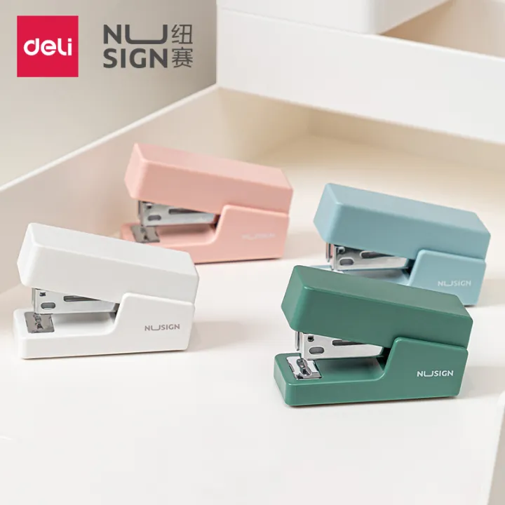 Deli Nusign Mini Small Stapler Portable Office Hand-held Labor-saving ...