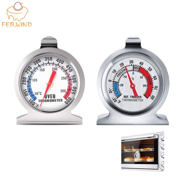 Freezer/Oven Thermometer Bbq Grill Temperature Gauge Stainless Steel ...