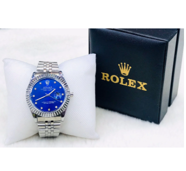 Rolex Datejust Midsize 31 Steel White Gold Blue Floral Dial Gents Watch ...