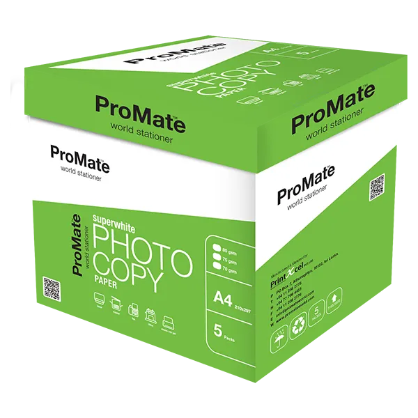 ProMate Photocopy Paper 75GSM Box | 2,500 Sheets [ 500 X 5 Pack ...
