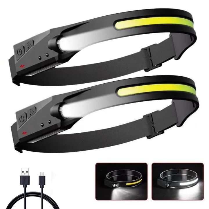 Led Headlamp 5 modes XPE+COB Headlight Waterproof Head lamp | Daraz.lk