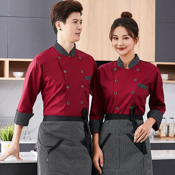 Dining Chef Overalls Short Sleeve Summer Restaurant Hotel Kitchen Work ...