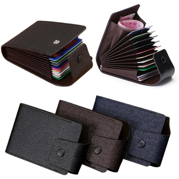 Men Premium Leather Snap Closure Organ Card Holders / Fashion ...
