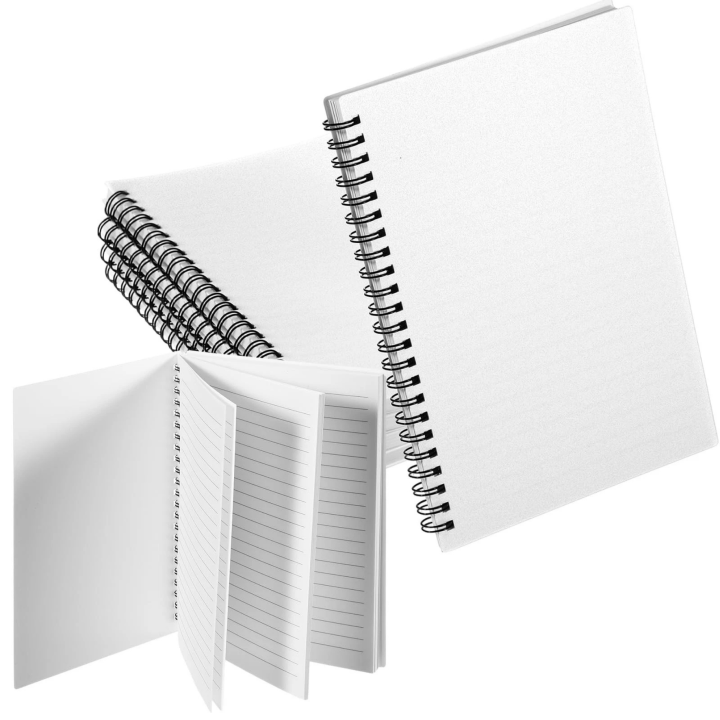Lined Paper Spiral Notebook 5.9 x 8.3 Inches Journal White Notebook A5 ...