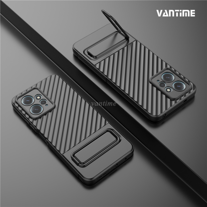 Vantime for Xiaomi Redmi Note 12 4G Note 11 Pro 5G Case Camera Protect Stand Holder Back Cover ...