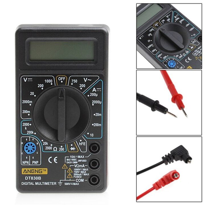 LCD-Digital-Multimeter-DT830B-with-AC-DC-750-1000v-Amplifier-Volt-Ohm ...