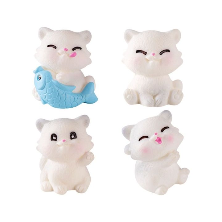 Party Supplies Cute Mini Cat Figurines DIY Cartoon Cat Statue Resin ...