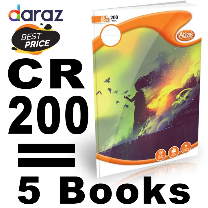 Atlas CR 200 single rule 5 books pack | Daraz.lk