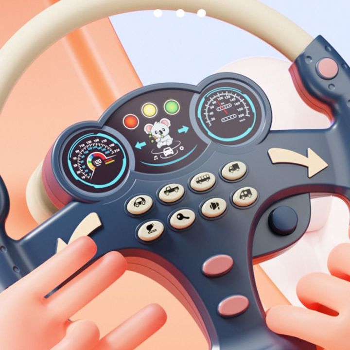 Pretend Play Copilots Stroller Simulation Steering Wheel Toys Multi ...