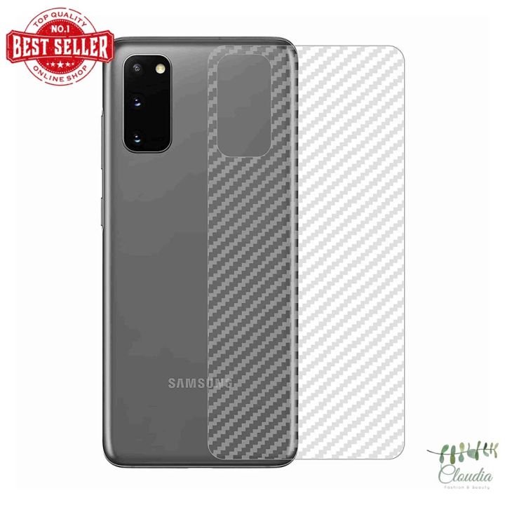 Carbon Fiber Matte Back Film For Samsung S20 Fe Transparent Scratch ...