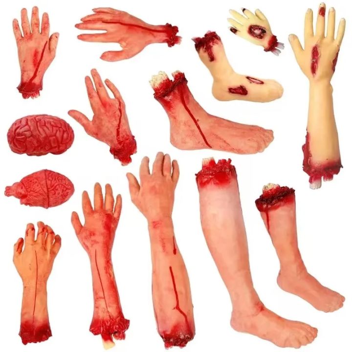 halloween items Halloween Life Like Scary Arm Hand Cut Off Bloody ...