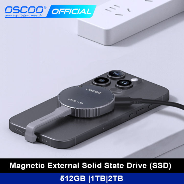 New style OSCOO Magnetic SSD Enclosure Magsafe Portable SSDType C 3.2 ...