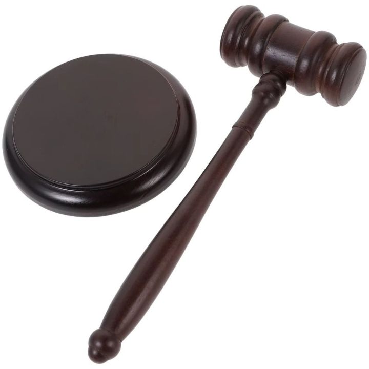 High Quality Wood Gavel Judge Hammer Durable Base Attorney Decorative ...