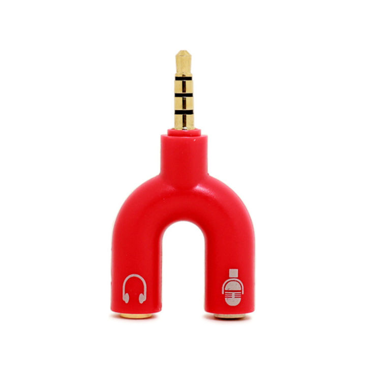 U Type Adapter Dual 3.5 Mm Headphone Plug Audio Cables Splitter ...
