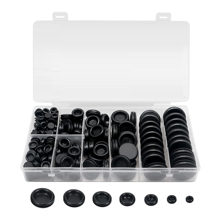 Nullmul 188 Pieces Closed Rubber Grommet Firewall Solid Closed Hole ...