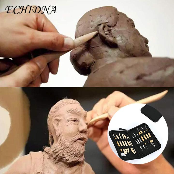 ECHIDNA Pottery Tools Rich Accessories Pottery Sculpting DIY Tool Set ...