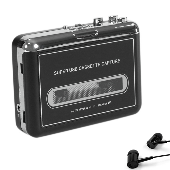 Portable Stereo USB Cassette Player Plastic with Loudspeaker Capture ...