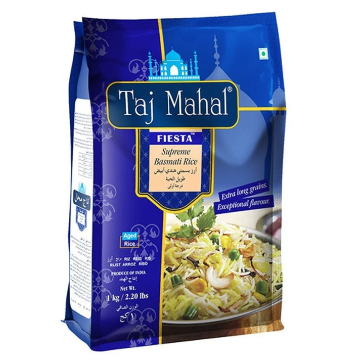 Taj Mahal Fiesta Supreme Basmati Rice ( 1KG ) : Long Grain, Aromatic ...