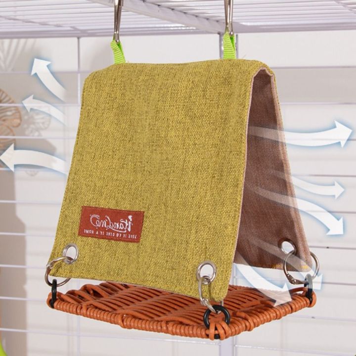 Bird Cage Accessories Hanging Bird Nest Cooling with Hooks Parrot Swing ...
