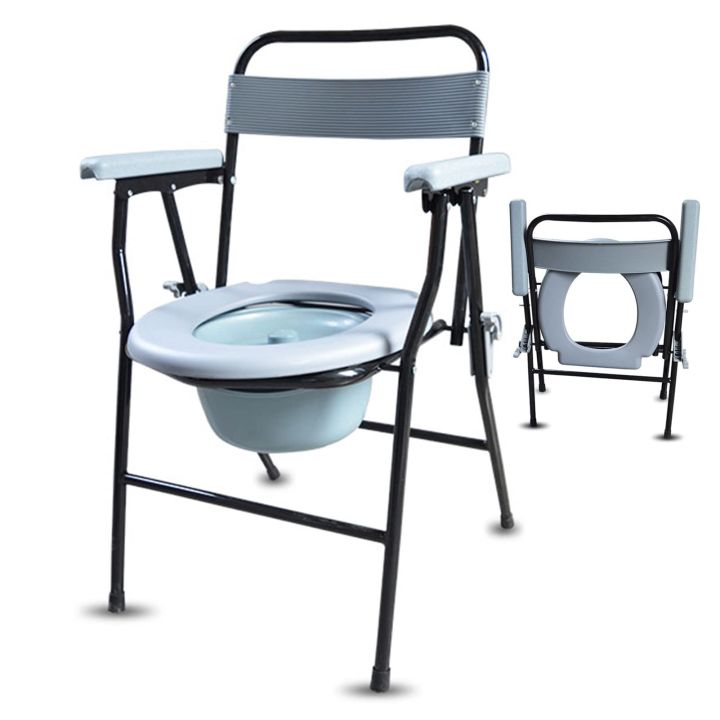 commode chair with bucket foldable | Daraz.lk