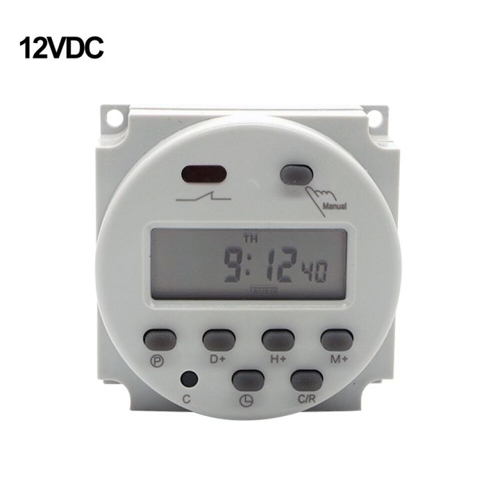 ManHua 12VDC/220-240V Electronical Programmable Automatic Cyclic 16A ...