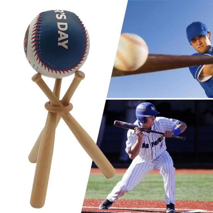 Baseball Accessories Wooden Baseball Display Stand Bats Shape Storage ...