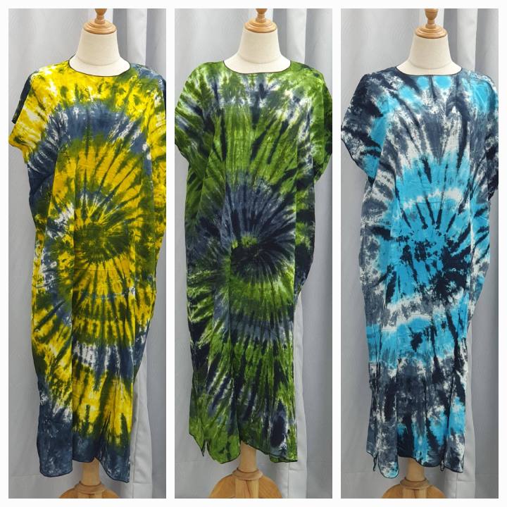 010(A) READY STOCK TIEDYE DASTER PANJANG TERMURAH/LONG DRESS TIE DYE ...