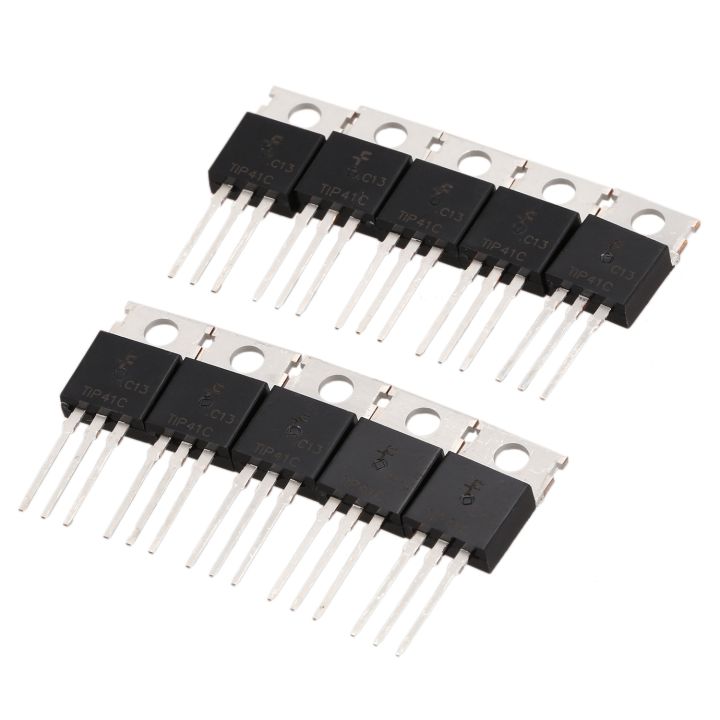 10 Pcs 3 Pin NPN TO-220 Power Transistors 100V 6A TIP41C | Daraz.lk