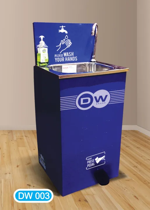 Single pedal Foot Operated Hand wash Sink (Pedal for Water & Holder for ...